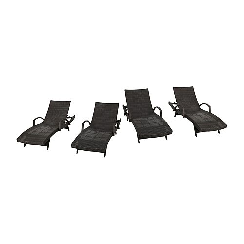 Click here for Adjustable 4-pc. Lounge Chair  One Size  Brown prices