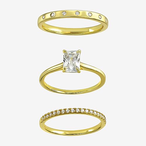 Click here for Silver Addiction Womens White Cubic Zirconia 14K G... prices