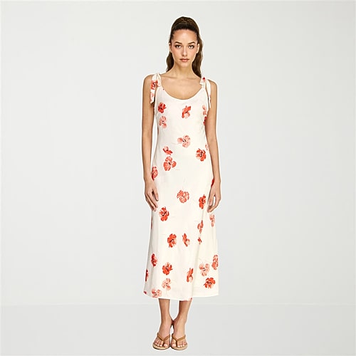 Click here for belle vie Womens Sleeveless Floral Midi Slip Dress... prices