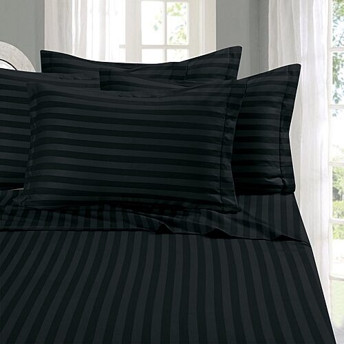 Click here for Elegant Comfort 6-Piece Dobby Stripe Wrinkle Free... prices