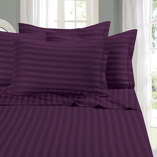 Click here for Elegant Comfort 6-Piece Dobby Stripe Wrinkle Free... prices