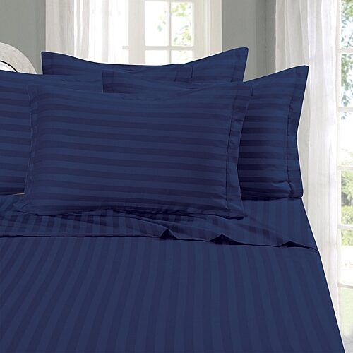 Click here for Elegant Comfort 6-Piece Dobby Stripe Wrinkle Free... prices