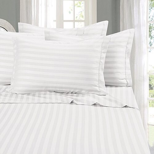Click here for Elegant Comfort 6-Piece Dobby Stripe Wrinkle Free... prices