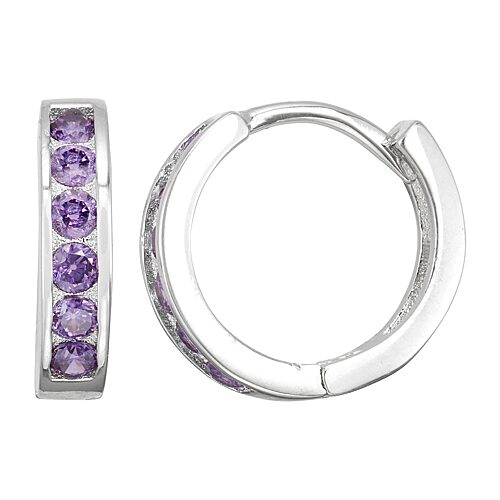 Click here for ChildrenS Girls Purple Cubic Zirconia Sterling Sil... prices