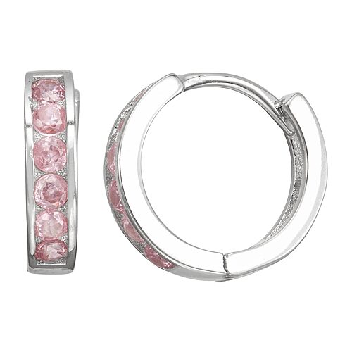 Click here for ChildrenS Girls Pink Cubic Zirconia Sterling Silve... prices
