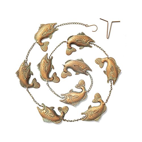 Click here for Glitzhome 8.5 Ft Fish Shaped Rain Chain Garland  O... prices