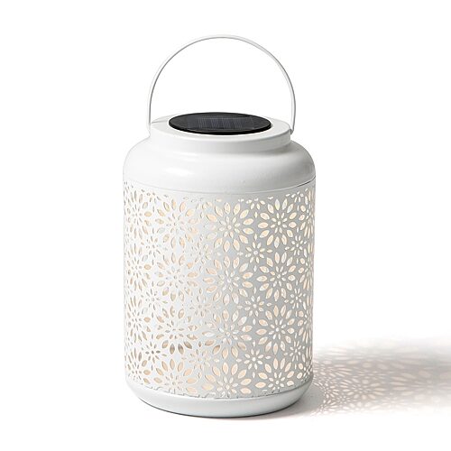 Click here for Glitzhome 8.75 White Metal Solar Hanging Decorativ... prices