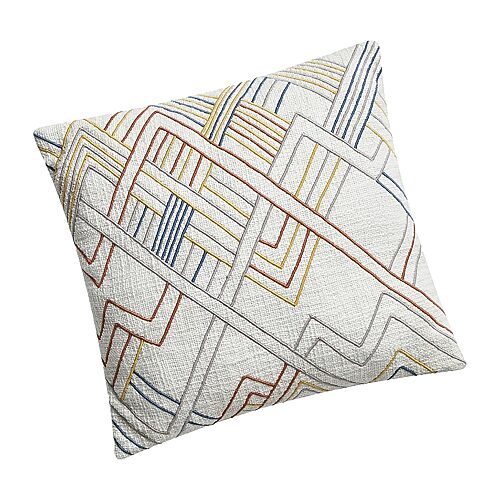 Blue Loom Savanah Square Throw Pillow  One Size  White