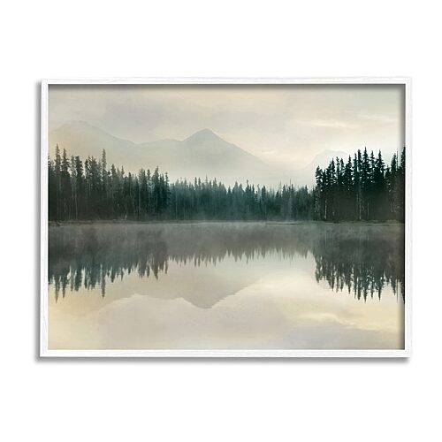 Click here for Stupell Industries Foggy Lake Forest Landscape Fra... prices