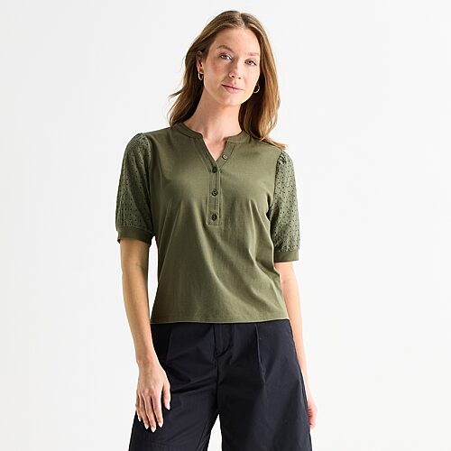 Click here for Liz Claiborne Womens Tall Split Crew Neck Elbow Sl... prices