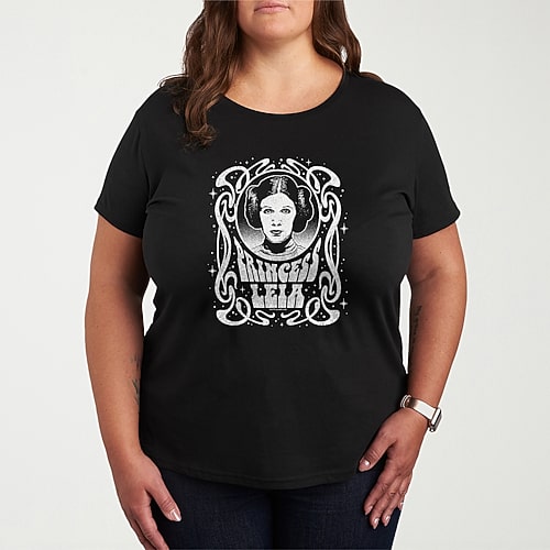 Click here for Princess Leia Art Nouveau Womens Plus Crew Neck Sh... prices