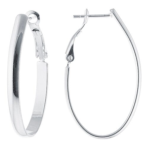 Click here for Silver Reflections Womens 40mm Hoop Earrings  One... prices