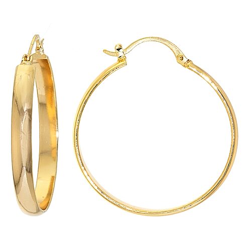 Click here for 40mm Polished Gold Over Brass Hoop Earrings prices
