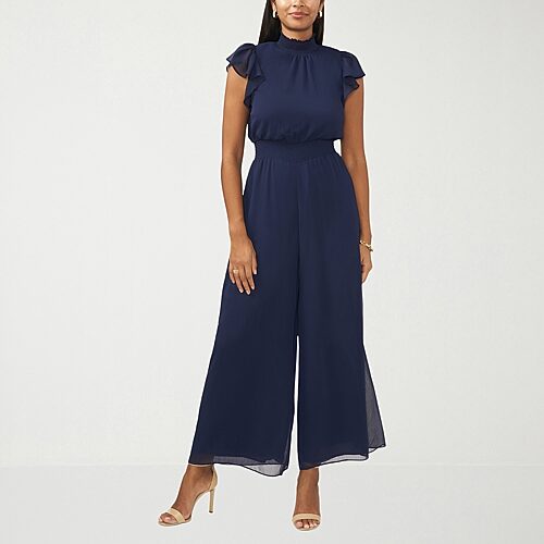 Click here for MSK Womens Mock Neck Short Sleeve Jumpsuit  X-larg... prices