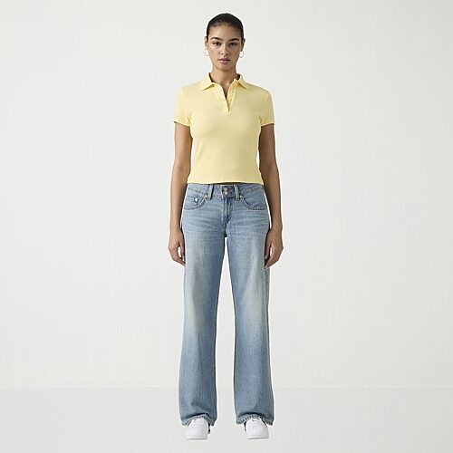 Click here for Levis Womens Super Low Loose Fit Jeans  29  Blue prices