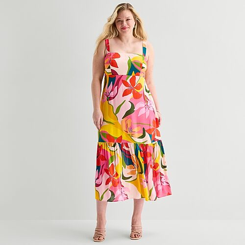 Click here for Premier Amour Womens Plus Straight Neck Sleeveless... prices