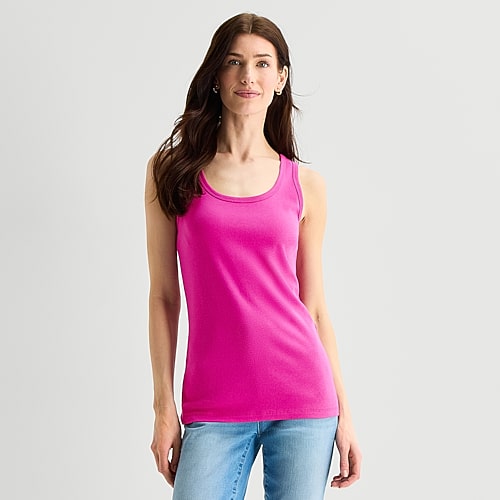 Click here for St. Johns Bay Womens Scoop Neck Sleeveless Tank To... prices