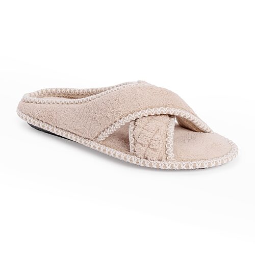 Click here for Muk Luks Ada Crossband Womens Memory Foam Slip-On... prices