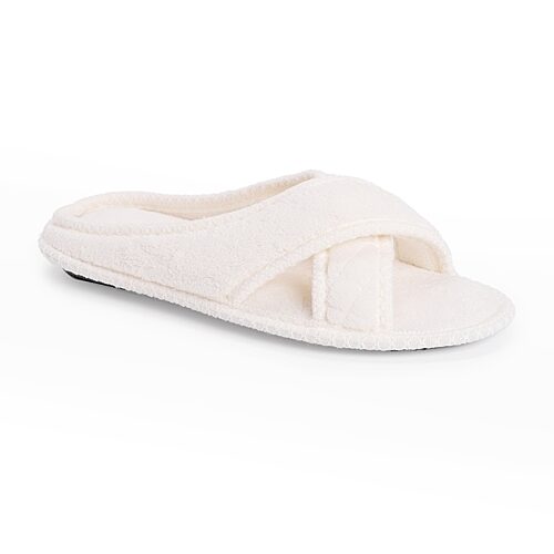 Click here for Muk Luks Ada Crossband Womens Memory Foam Slip-On... prices