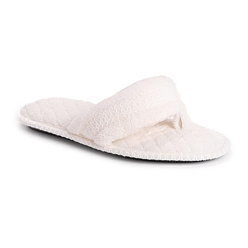 Click here for Muk Luks Darlene Thong Womens Memory Foam Slip-On... prices