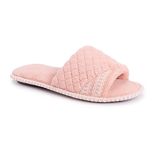 Click here for Muk Luks Womens Sally Open Toe Scuff Slippers - Ro... prices