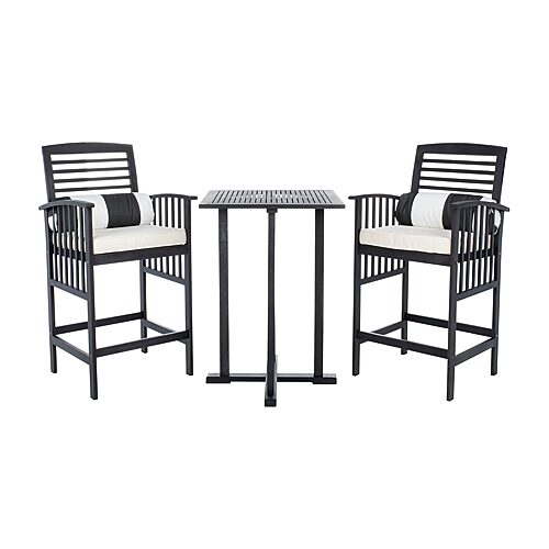 Click here for Pate 3 Pc Bar Height Outdoor Bistro Set - Black/na... prices
