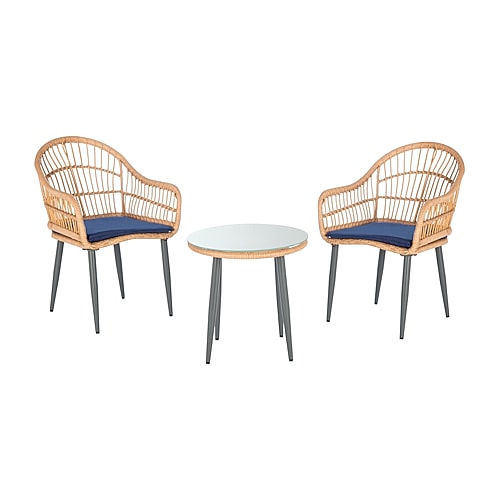 Click here for Berlen 3PC Lounger Set - Natural/navy prices