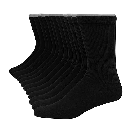 Click here for Hanes Mens 12-Pk. Ultimate Crew Socks - Black prices