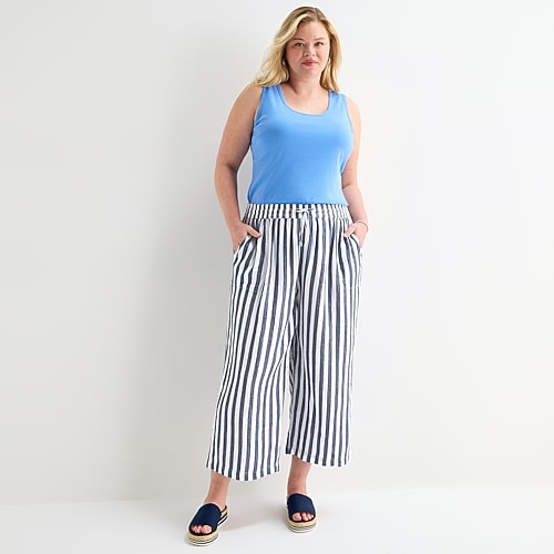 Click here for St. Johns Bay Womens Plus Straight Cropped Pant  2... prices