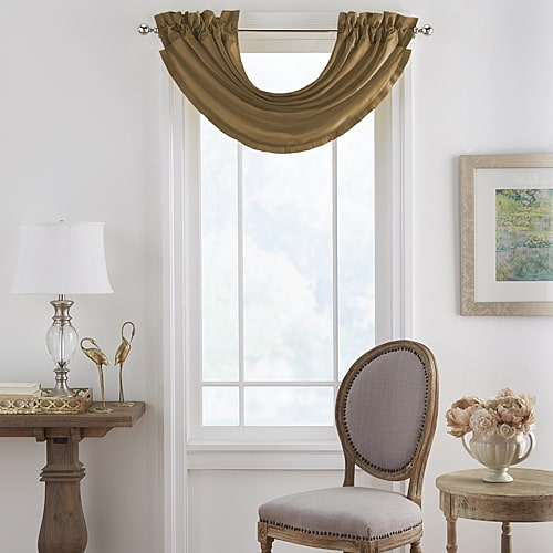 Click here for Threadmade Versailles Solid Window Valance - 52x36 prices