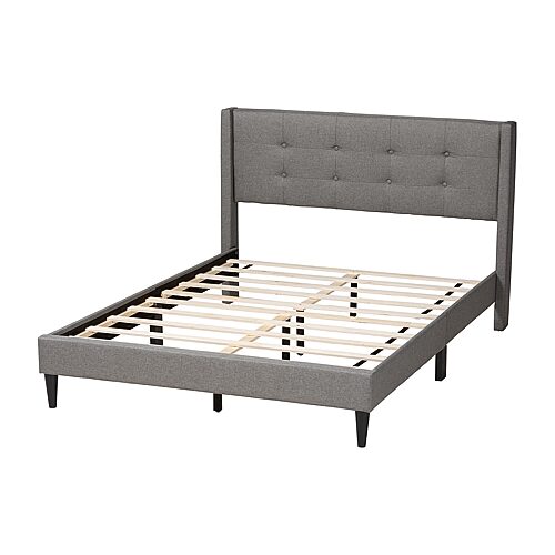 Click here for Casol Upholstered Platform Bed  One Size  Gray prices