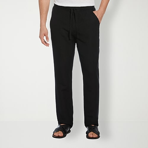 Click here for Cubavera Mens Linen Blend Drawstring Pant - Jet bl... prices