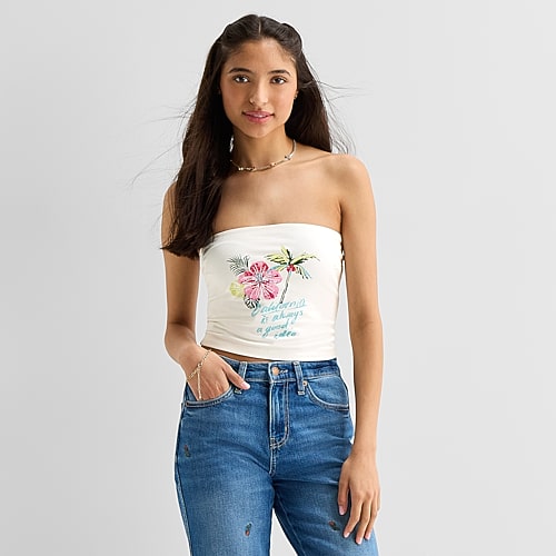 Click here for Arizona Womens Juniors Tube Top  Small  White prices