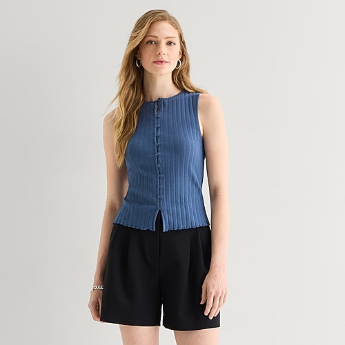 Click here for a.n.a Womens Crew Neck Sleeveless Vest  X-small  B... prices