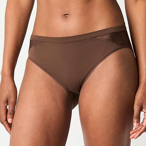 Click here for Ambrielle Supersoft High Cut Panty  Small  Brown prices