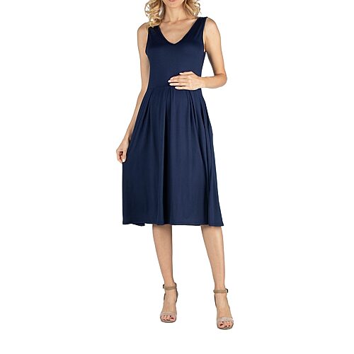 Click here for 24/7 Comfort Apparel Fit and Flare Sleeveless Midi... prices