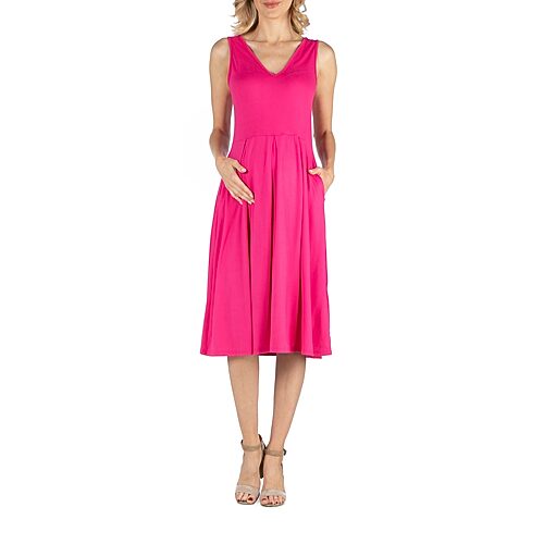 Click here for 24/7 Comfort Apparel Fit and Flare Sleeveless Midi... prices