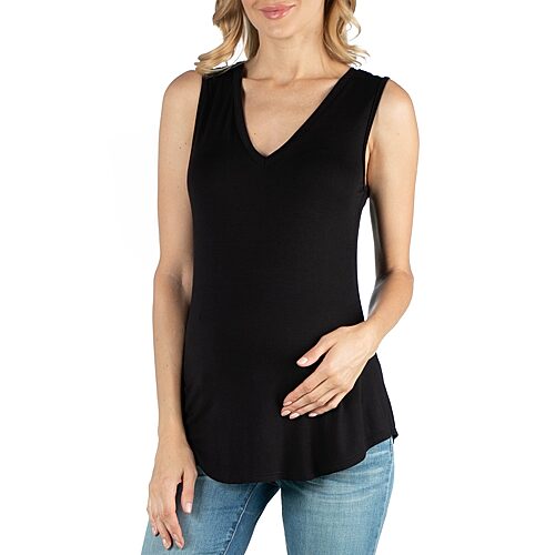 Click here for 24/7 Comfort Apparel V Neck Round Hemline Tunic Ta... prices