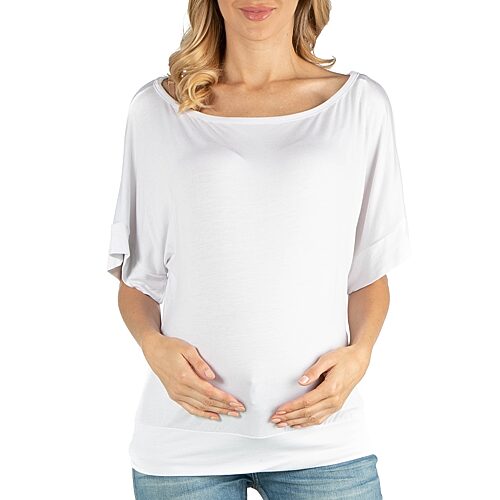 Click here for 24/7 Comfort Apparel Loose Fit Dolman Top with Wid... prices