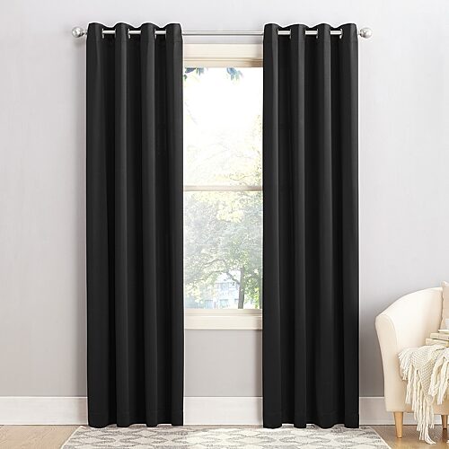 Click here for Grant Room Darkening Grommet Curtain Panel - Black prices