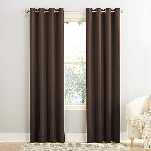 Click here for Grant Room Darkening Grommet Curtain Panel - Choco... prices