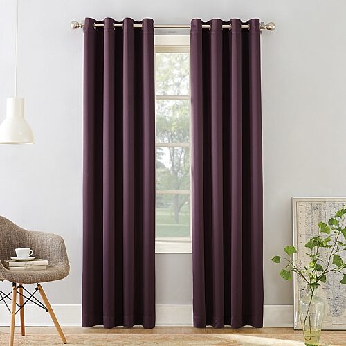 Click here for Grant Room Darkening Grommet Curtain Panel - Plum... prices