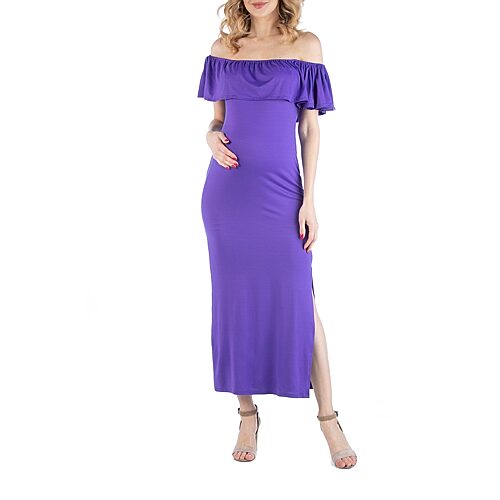 Click here for 24/7 Comfort Apparel Off Shoulder Ruffle Detail Ma... prices