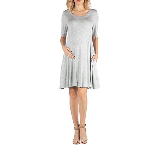 Click here for 24/7 Comfort Apparel Soft Flare T-Shirt Dress with... prices
