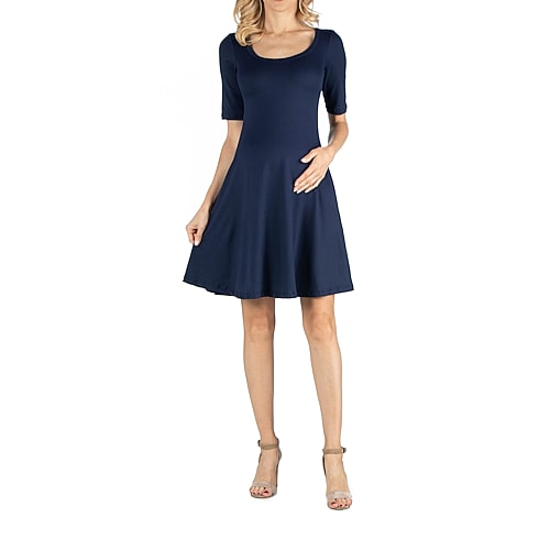 Click here for 24/7 Comfort Apparel Knee Length A Line Elbow Slee... prices