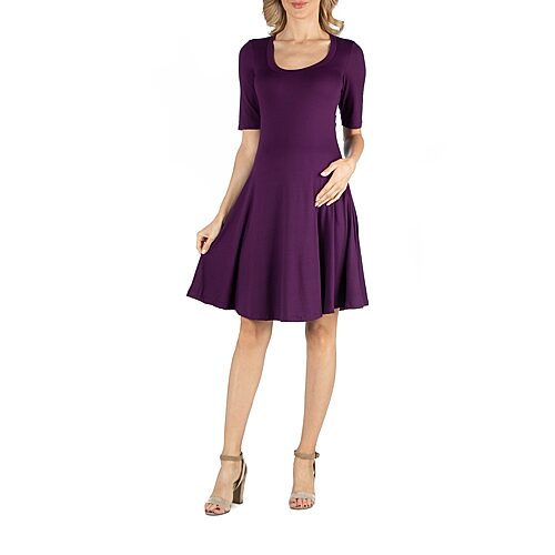 Click here for 24/7 Comfort Apparel Knee Length A Line Elbow Slee... prices