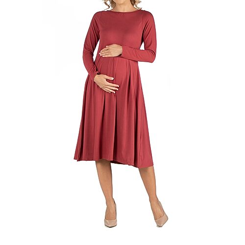 Click here for 24/7 Comfort Apparel Midi Length Fit and Flare Poc... prices