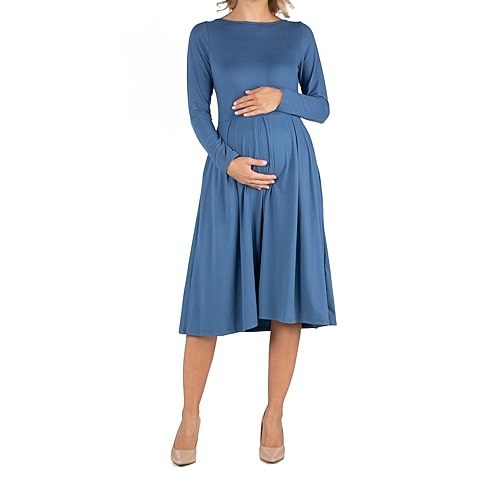 Click here for 24/7 Comfort Apparel Midi Length Fit and Flare Poc... prices