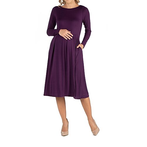 Click here for 24/7 Comfort Apparel Midi Length Fit and Flare Poc... prices