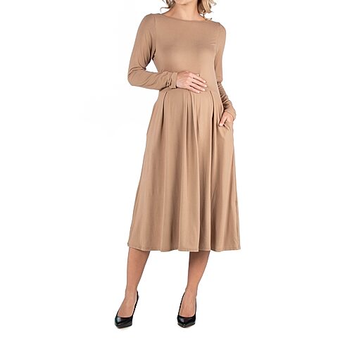 Click here for 24/7 Comfort Apparel Midi Length Fit and Flare Poc... prices